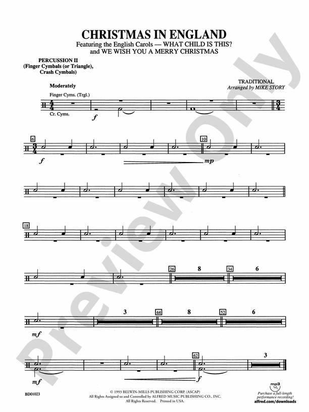 Christmas in England: 2nd Percussion: 2nd Percussion Part - Digital ...