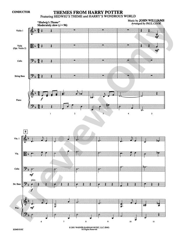 Harry Potter, Themes from: Score: String Orchestra Score - Digital ...