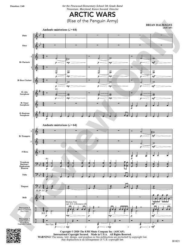 Arctic Wars (Rise of the Penguin Army): Concert Band Conductor Score ...