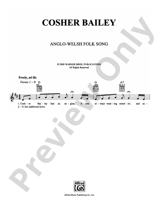 Cosher Bailey: Lead Sheet: Traditional - Digital Sheet Music Download