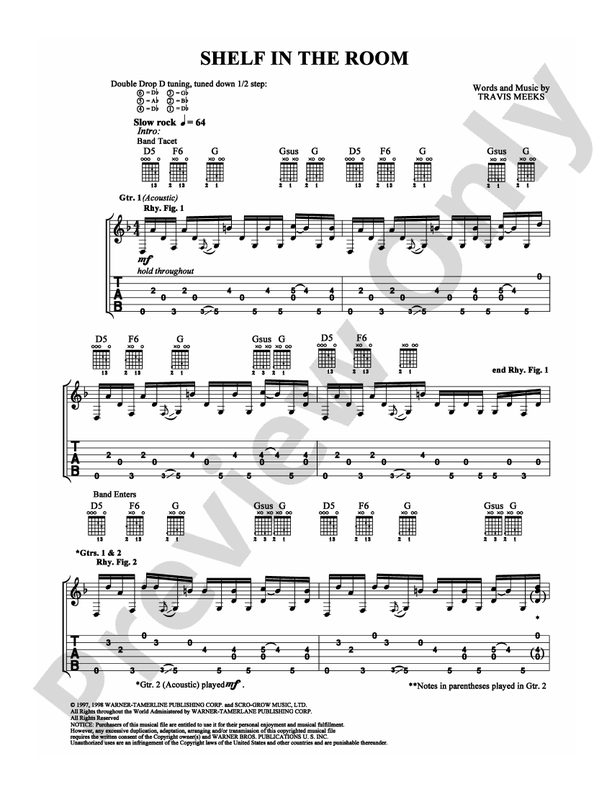 Shelf in the Room: Guitar TAB: Days of the New - Digital Sheet Music ...