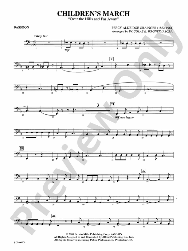 Children's March: Bassoon: Bassoon Part - Digital Sheet Music Download