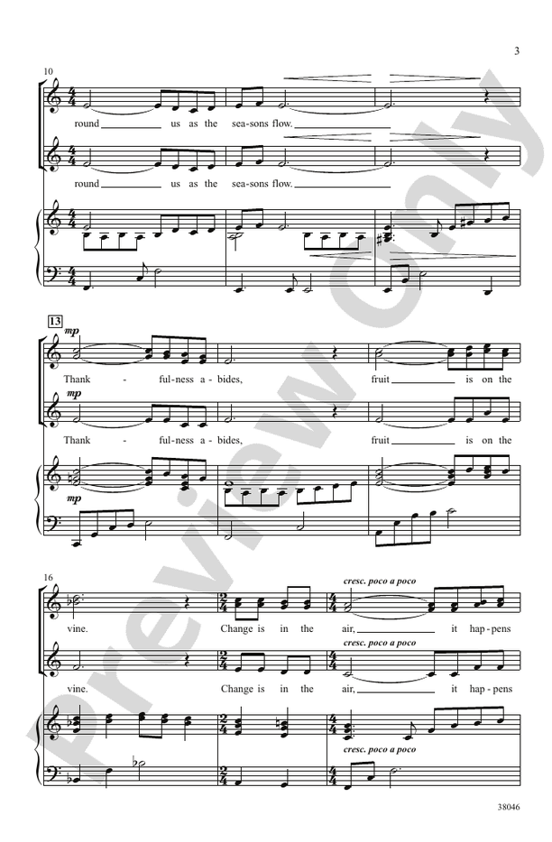 When Autumn Falls: SSA Choral Octavo: Lois Brownsey - Digital Sheet ...