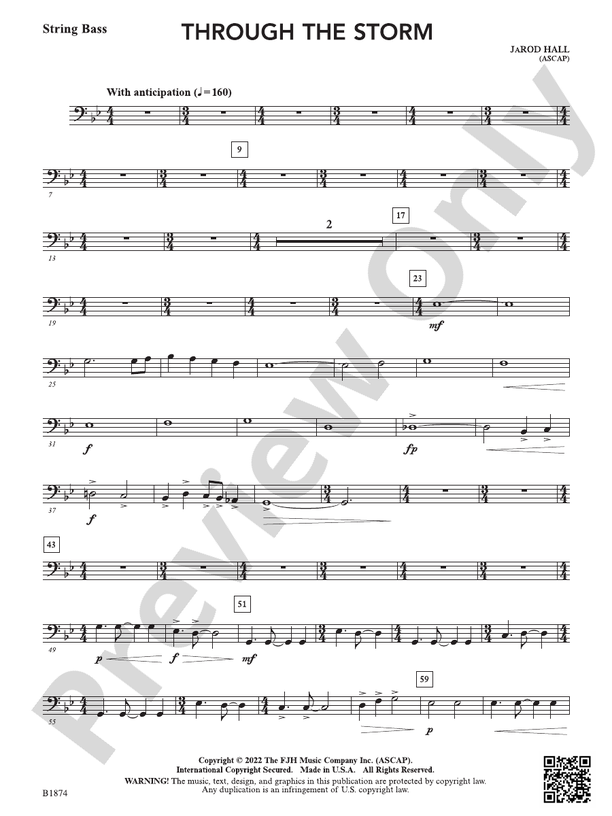 Through the Storm: String Bass: String Bass Part: JaRod Hall - Digital ...