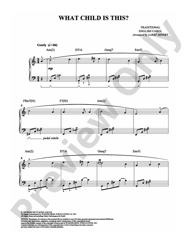 What Child Is This?: Piano: Traditional - Digital Sheet Music Download