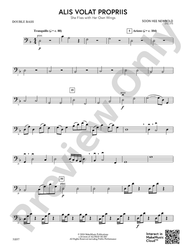 Alis Volat Propriis: String Bass: String Bass Part - Digital Sheet ...