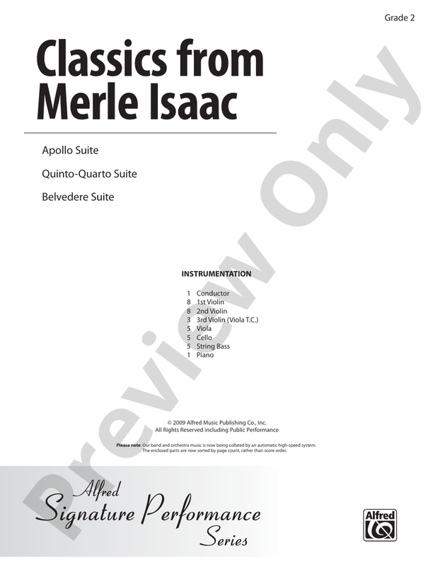 Classics from Merle Isaac: String Orchestra Conductor Score & Parts ...