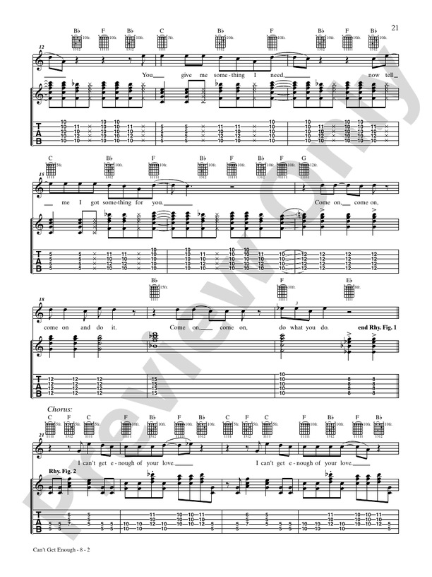 Cant Get Enough Of Your Love Guitar Bad Company Digital Sheet