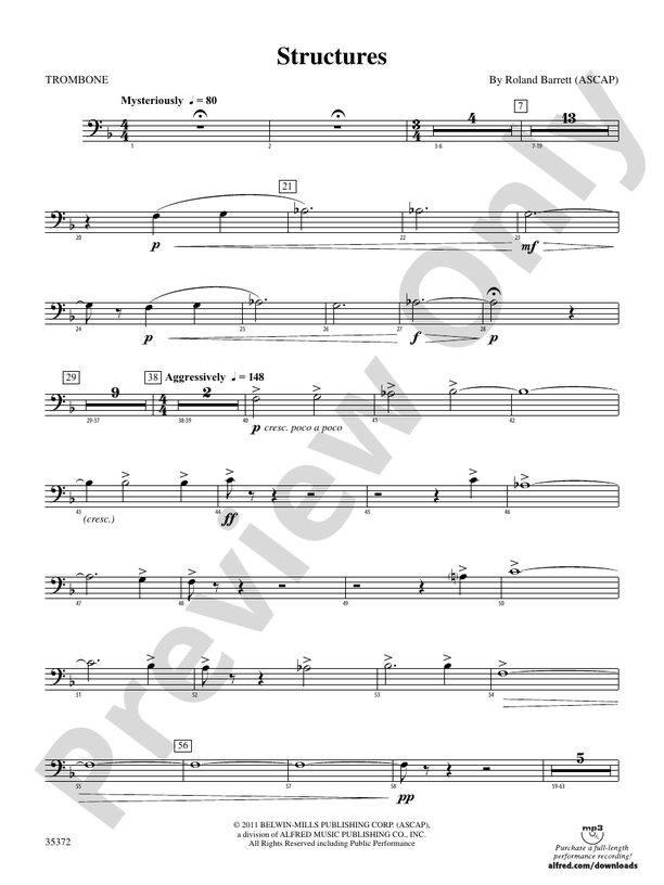 Structures: 1st Trombone: 1st Trombone Part - Digital Sheet Music Download