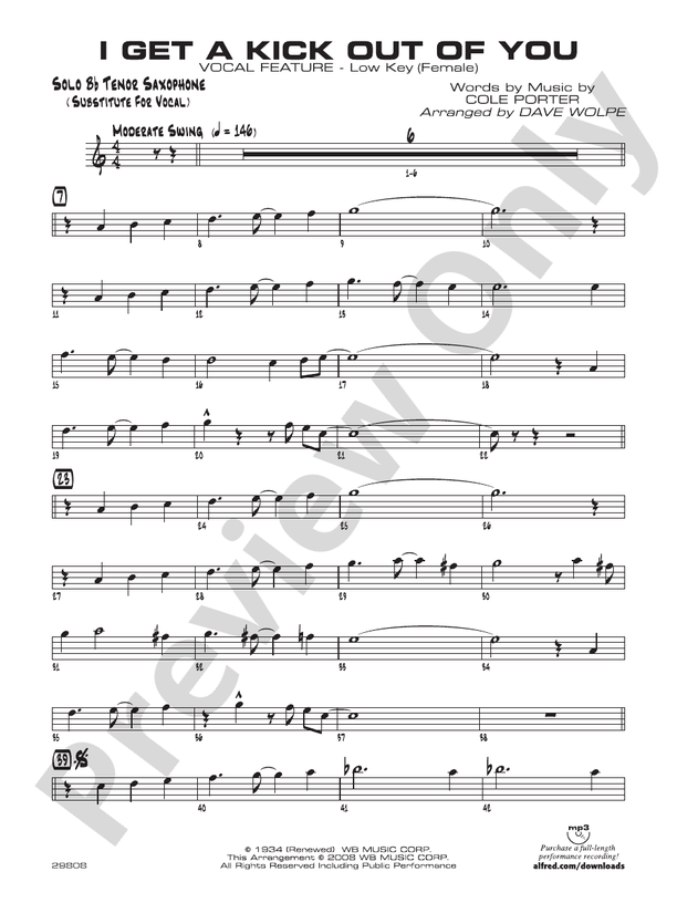 I Get a Kick Out of You: Solo Tenor Saxophone: Solo Tenor Saxophone ...
