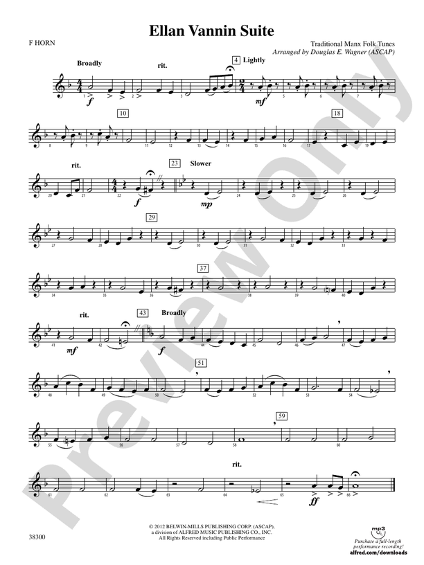 Ellan Vannin Suite: 1st F Horn: 1st F Horn Part - Digital Sheet Music ...