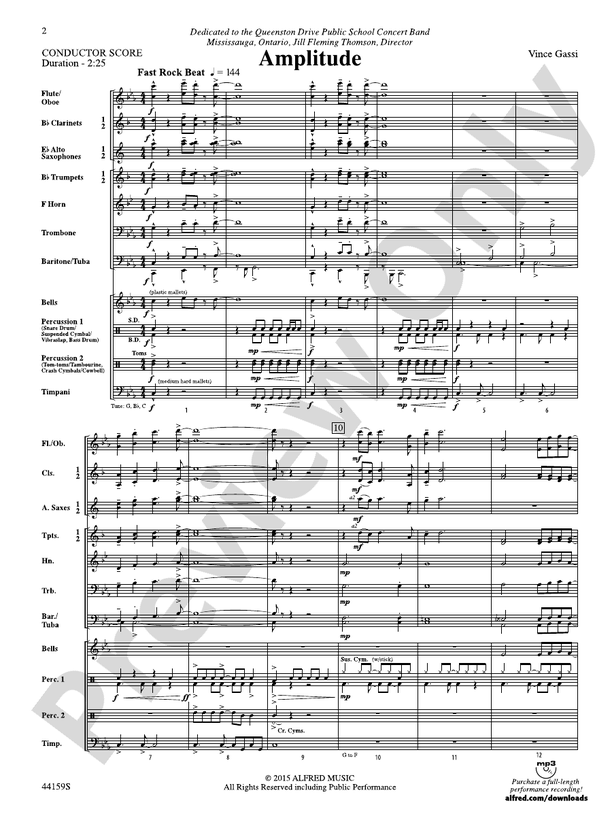 Amplitude: Score: Concert Band Score - Digital Sheet Music Download