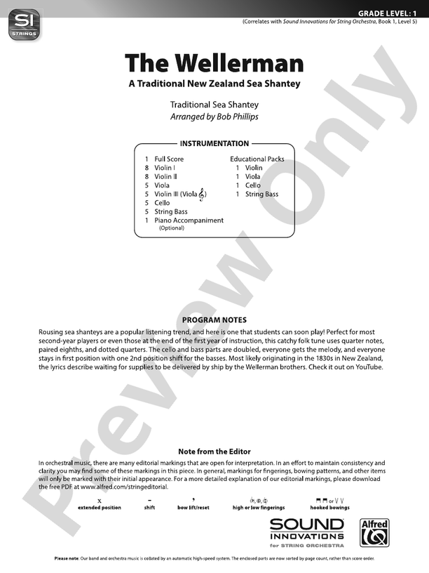 The Wellerman: Score: String Orchestra Score - Digital Sheet Music Download