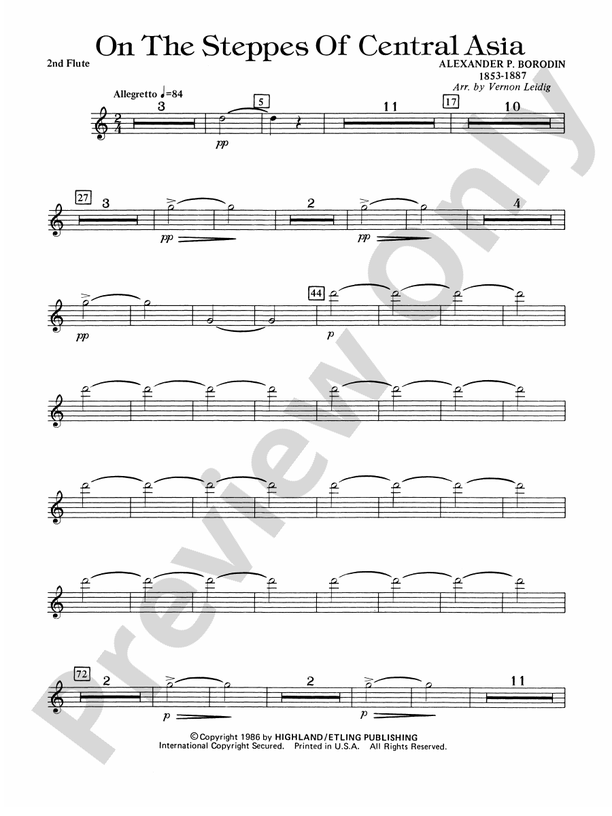 On the Steppes of Central Asia: 2nd Flute: 2nd Flute Part - Digital ...