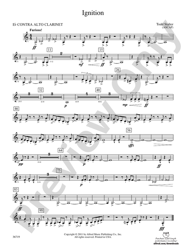 Ignition: (wp) E-flat Contrabass Clarinet: (wp) E-flat Contrabass Clarinet World Part - Digital ...