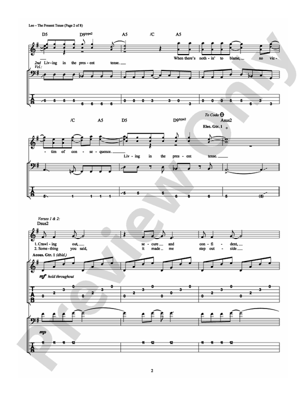 The Present Tense: Guitar TAB: Geddy Lee - Digital Sheet Music Download