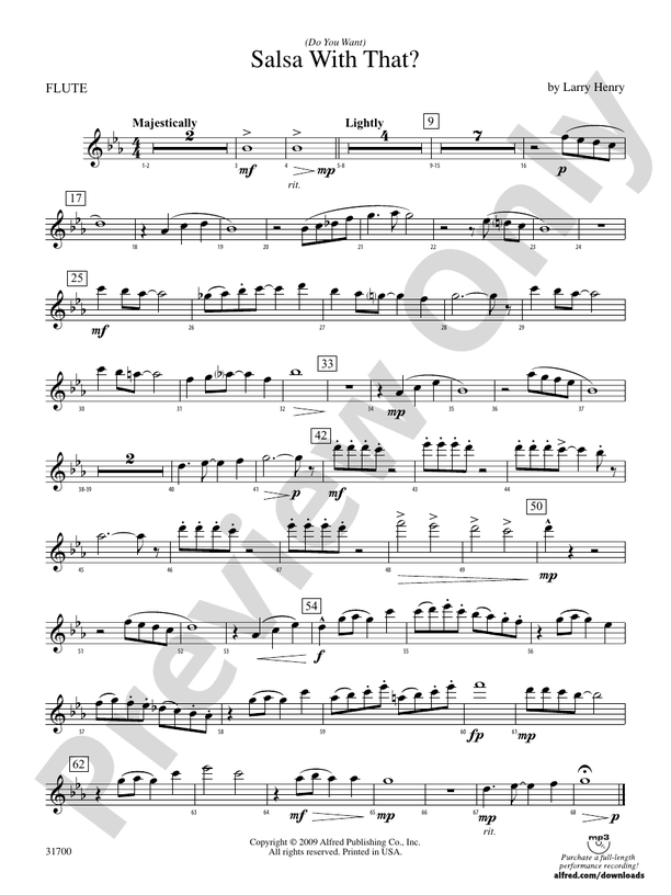 (Do You Want) Salsa with That?: Flute: Flute Part - Digital Sheet Music ...
