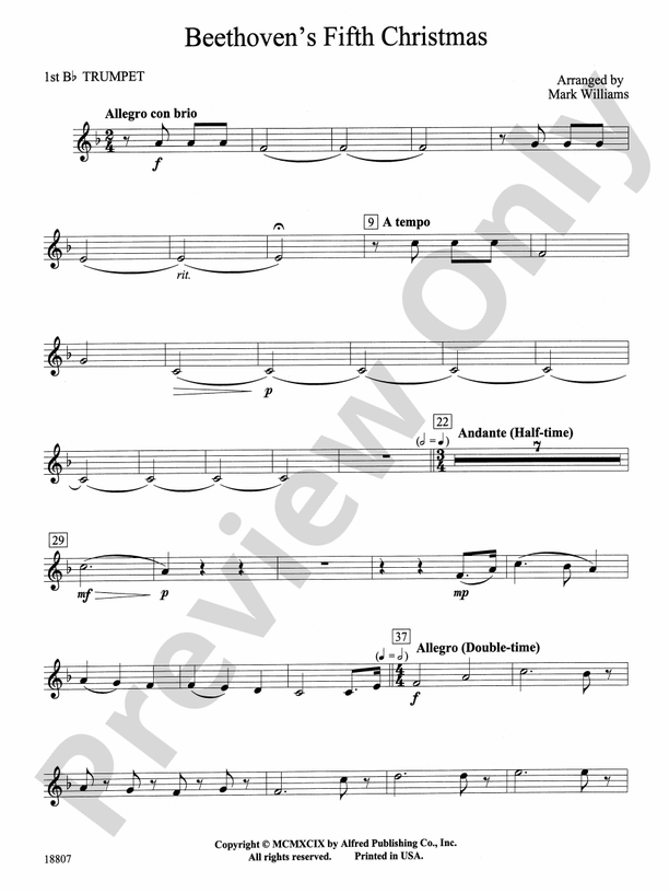 Beethoven's Fifth Christmas: 1st B-flat Trumpet: 1st B-flat Trumpet ...