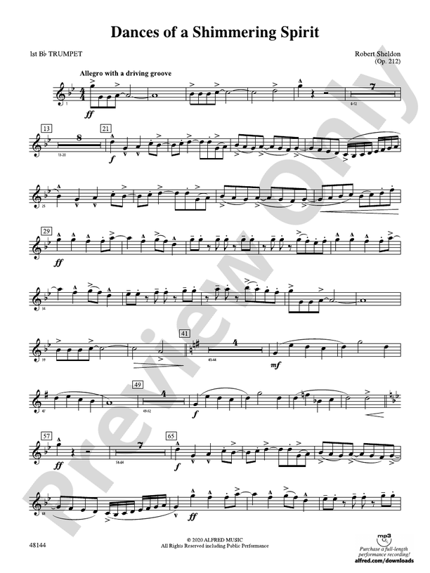 Dances of a Shimmering Spirit: 1st B-flat Trumpet: 1st B-flat Trumpet ...