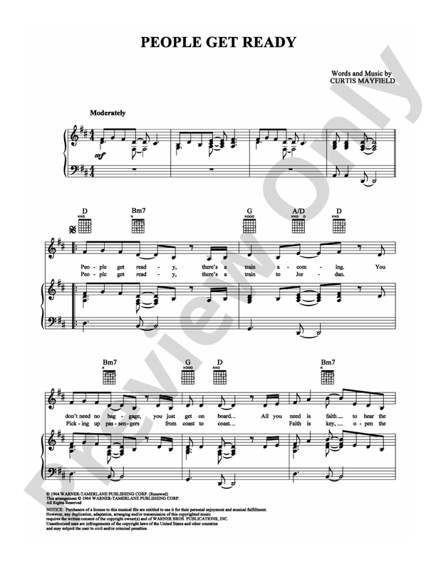 People Get Ready: Piano/Vocal/Chords: Curtis Mayfield - Digital Sheet ...