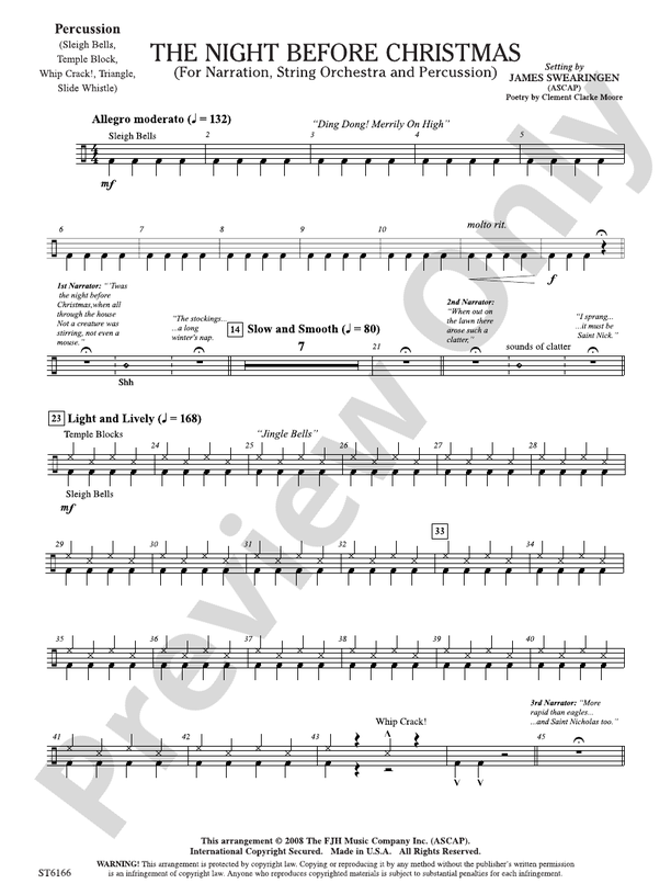 The Night Before Christmas (for Narration, String Orchestra, and ...