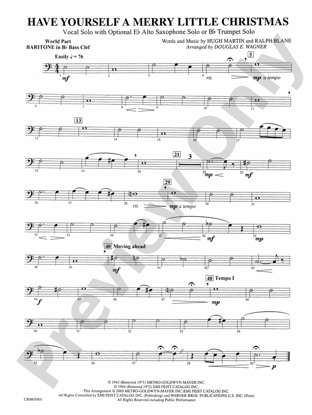Have Yourself a Merry Little Christmas (Vocal Solo with Opt. E-Flat ...