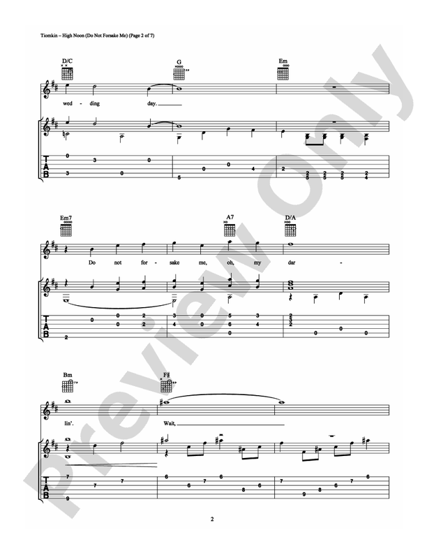 High Noon (Do Not Forsake Me, Oh My Darlin'): Guitar TAB: Dimitri ...