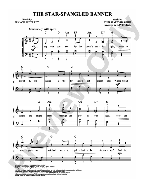 The Star-Spangled Banner: Easy Piano: John Stafford Smith - Digital ...