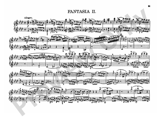 Mozart: Original Compositions for Four Hands: Fantasia II in F Minor ...