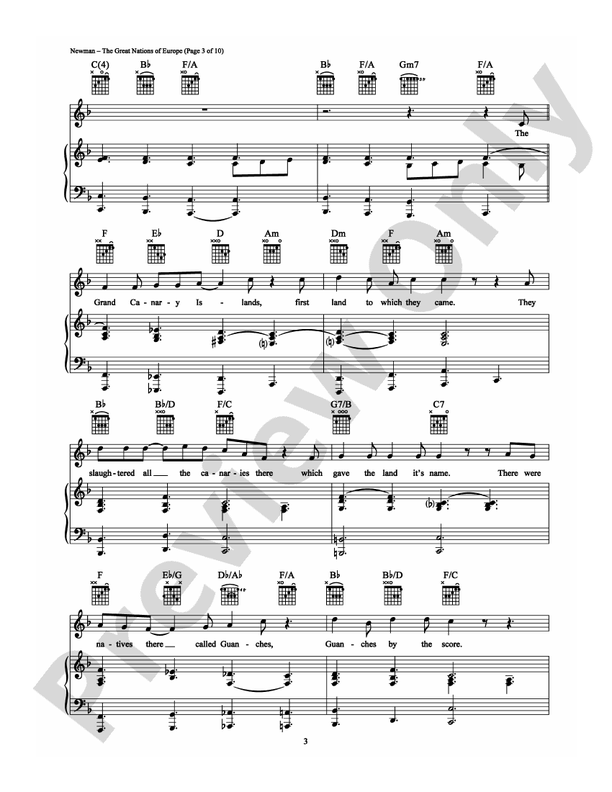 The Great Nations of Europe: Piano/Vocal/Chords: Randy Newman - Digital ...