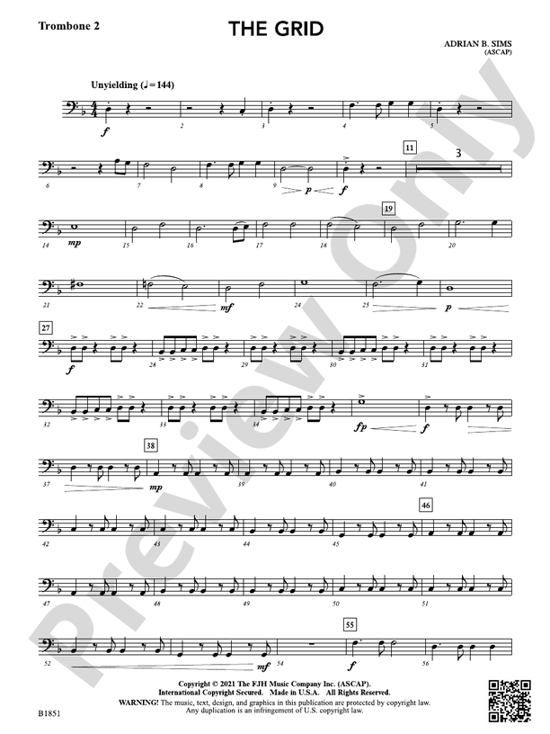 The Grid: Trombone 2: Trombone 2 Part: Adrian B. Sims - Digital Sheet ...