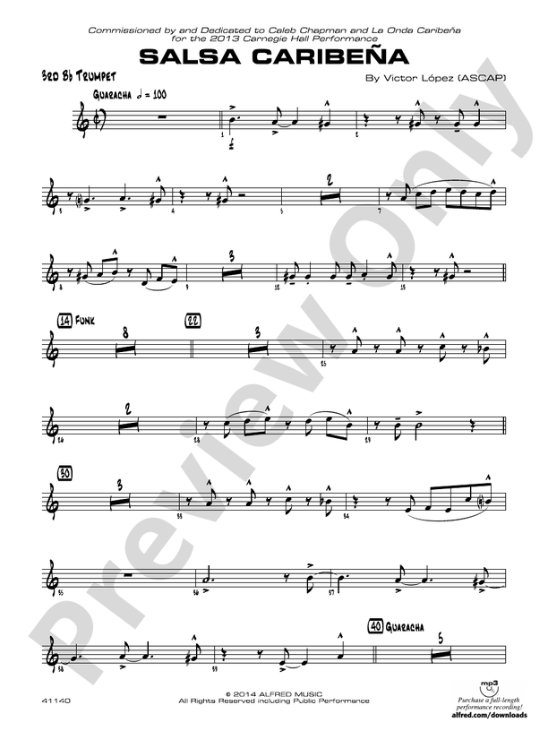 Salsa Caribeña: 3rd B-flat Trumpet: 3rd B-flat Trumpet Part - Digital ...