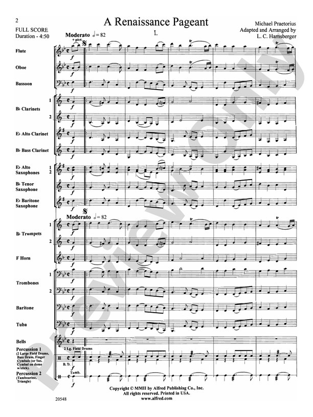 A Renaissance Pageant: Score: Concert Band Score - Digital Sheet Music ...