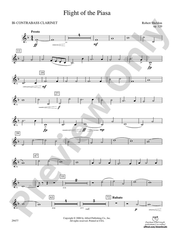 Flight of the Piasa: (wp) B-flat Contrabass Clarinet: (wp) B-flat Contrabass Clarinet World Part ...