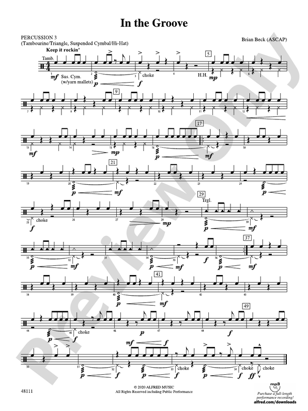 In the Groove: 3rd Percussion: 3rd Percussion Part - Digital Sheet Music Download