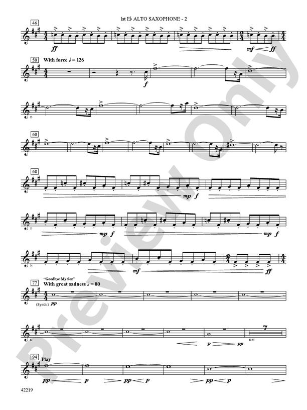 Man of Steel, Suite from: E-flat Alto Saxophone: E-flat Alto Saxophone ...