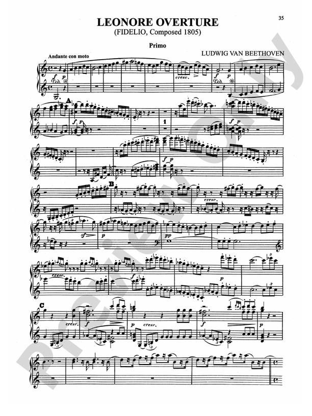 Beethoven: Overtures (Arranged): Leonore (Fidelio 1805) Part - Digital ...
