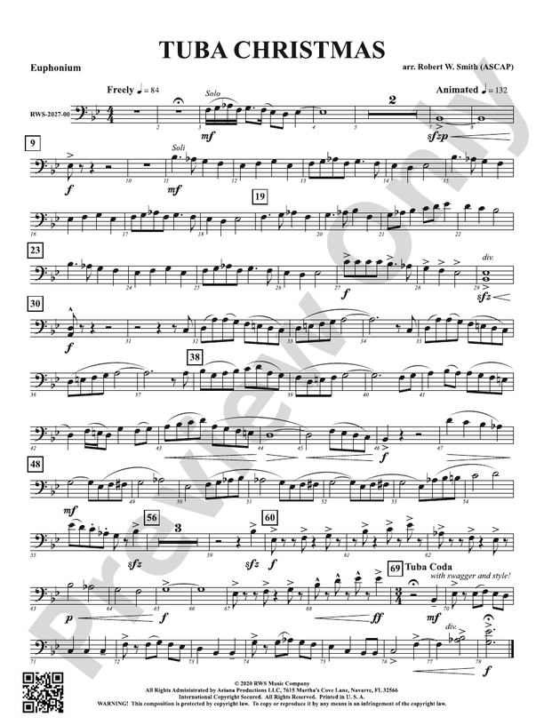 Tuba Christmas: Baritone B.C.: Baritone B.C. Part - Digital Sheet Music ...