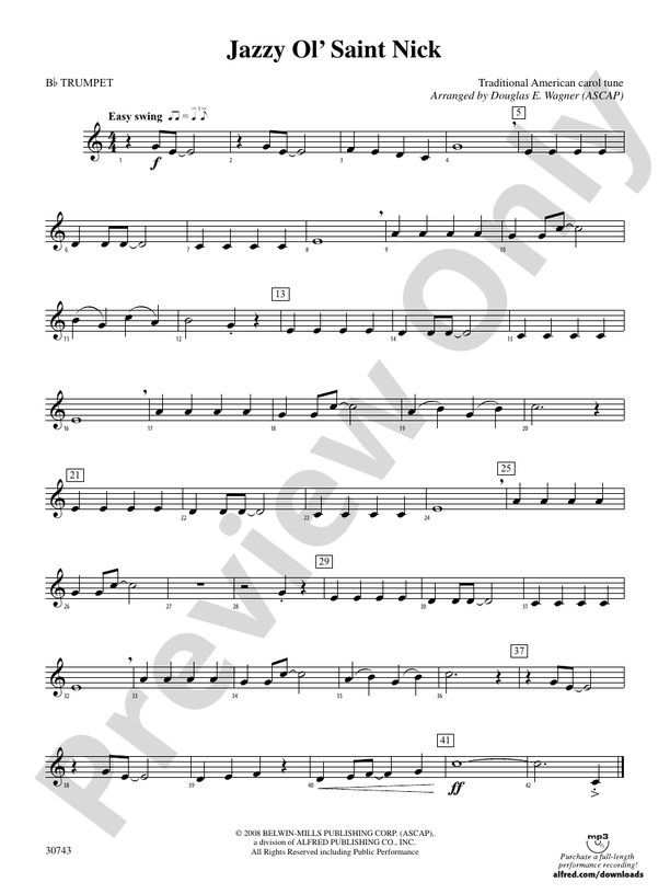 Jazzy Ol' Saint Nick: 1st B-flat Trumpet: 1st B-flat Trumpet Part ...