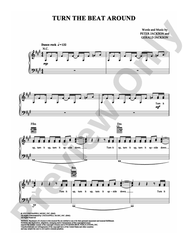 Turn the Beat Around: Piano/Vocal/Chords: Gloria Estefan - Digital ...