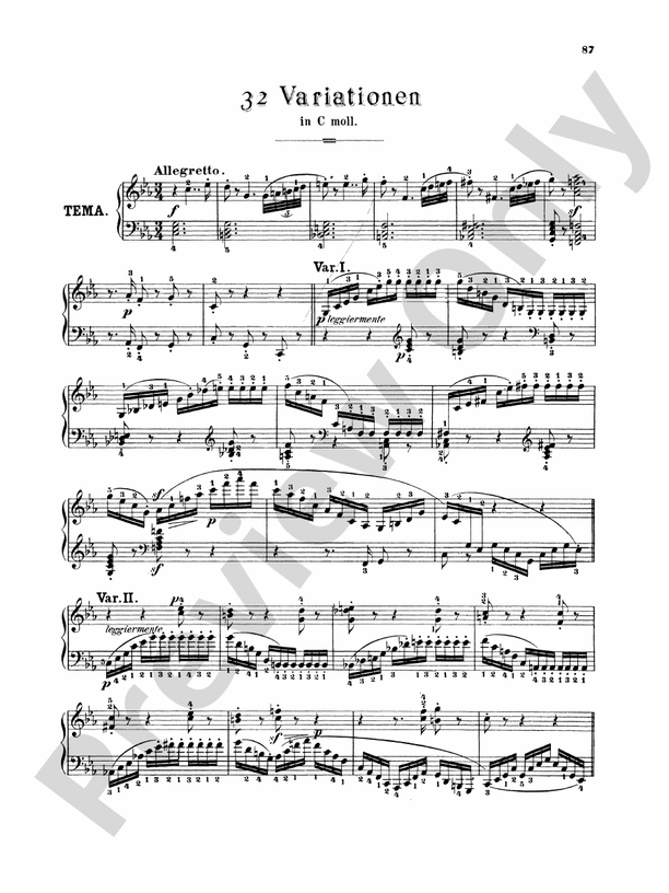 Beethoven: Variations (Volume I): 7. 32 Variations, C Minor Part ...