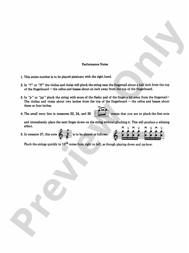 Jazz Pizzicato: String Orchestra Conductor Score & Parts: Leroy ...