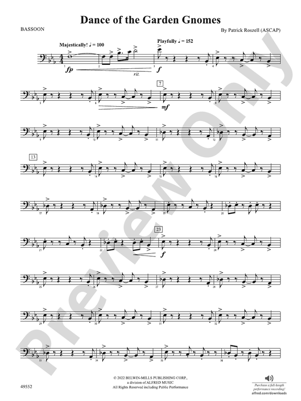 Dance of the Garden Gnomes: Bassoon: Bassoon Part - Digital Sheet Music ...