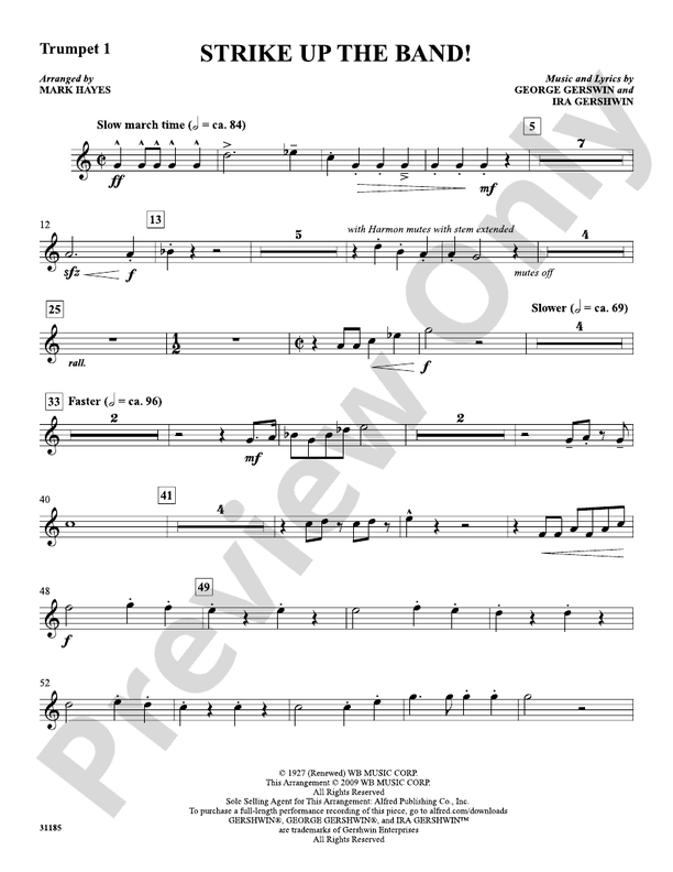 Strike Up the Band!: 1st B-flat Trumpet: 1st B-flat Trumpet Part ...