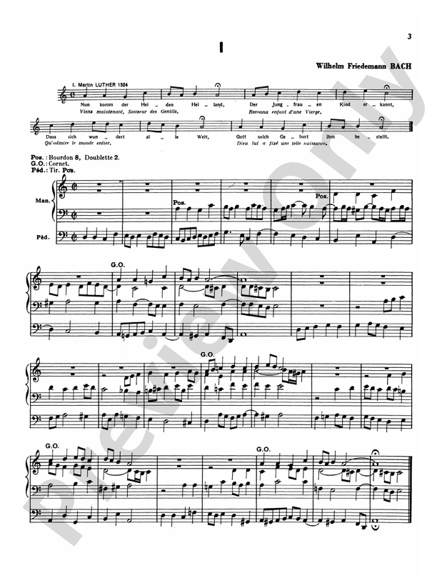 Bach: Organ Works: Organ Book: Wilhelm Friedemann Bach - Digital Sheet ...