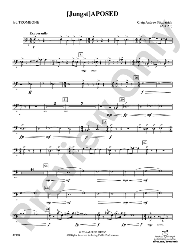 [Jungst]aposed: 3rd Trombone: 3rd Trombone Part - Digital Sheet Music Download
