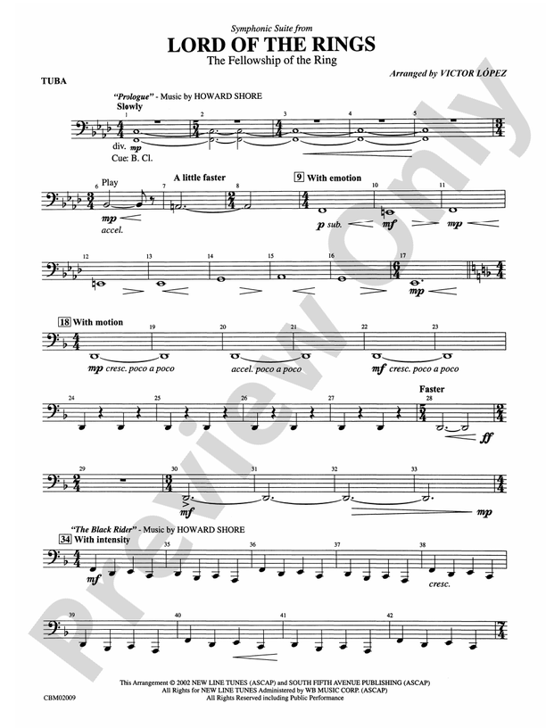 The Lord of the Rings: The Fellowship of the Ring, Symphonic Suite from ...