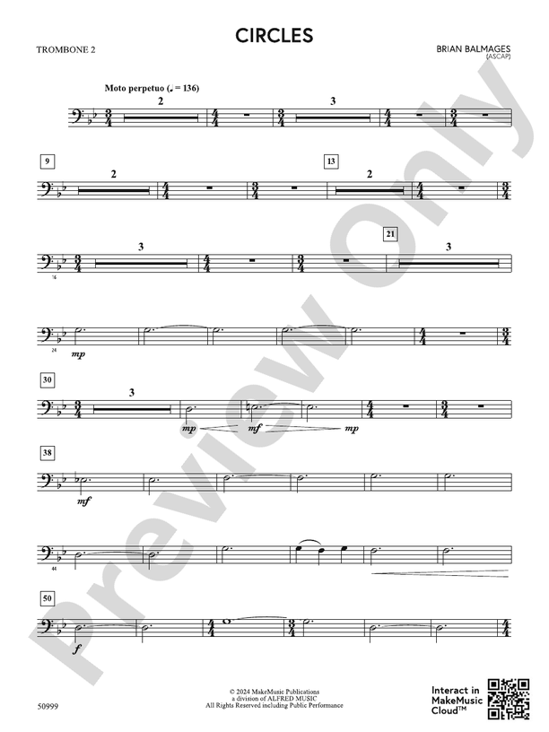 Circles: 2nd Trombone: 2nd Trombone Part - Digital Sheet Music Download