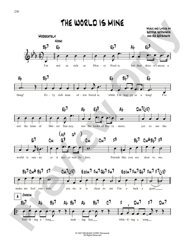 World Is Mine: Guitar: George Gershwin - Digital Sheet Music Download