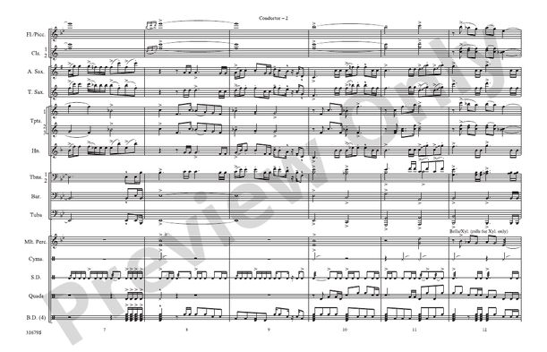 Silverado: Score: Marching Band Score - Digital Sheet Music Download